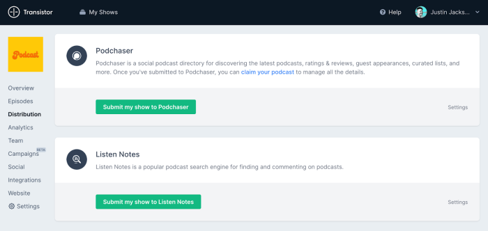 Podchaser adds Transistor integration - RAIN News